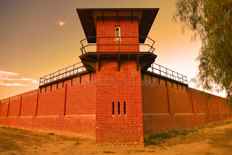 Prison Tower at Historic Gaol Stock Photo - Image of wentworth ...