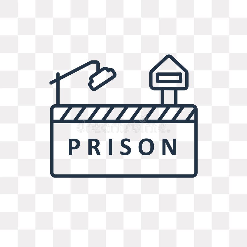 Prison Vector Icon Isolated on Transparent Background, Linear Pr Stock ...