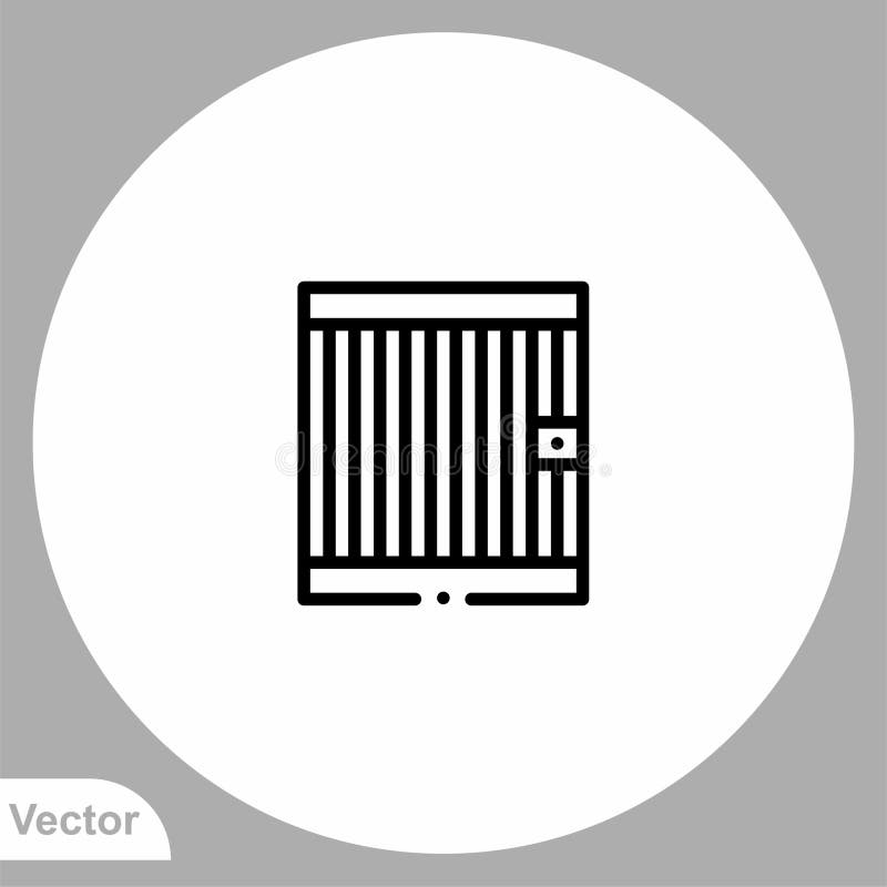 Prison Vector Icon Sign Symbol Stock Vector - Illustration of criminal ...