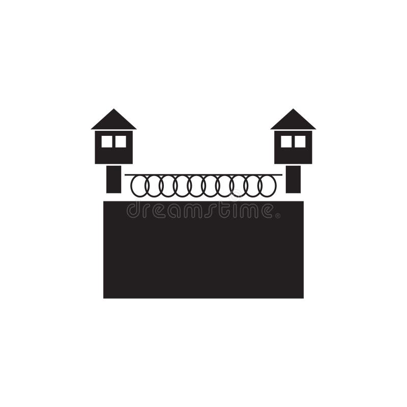 Prison Vector Logo Design Template Stock Vector - Illustration of iron ...