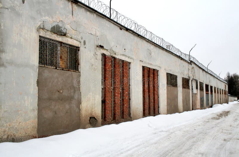 Prison wall stock photo. Image of bobwire, outdoors, prison - 23622366