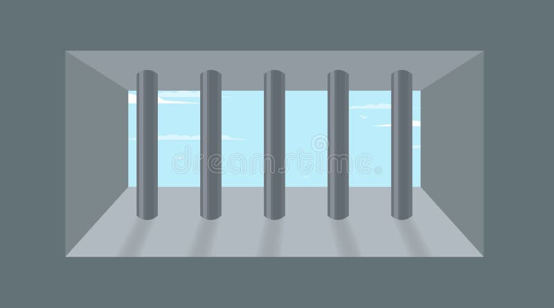 Prison Wall with Guard Tower Silhouette Stock Vector - Illustration of ...