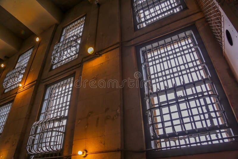 Prison windows backlit stock photo. Image of pacific - 68900196