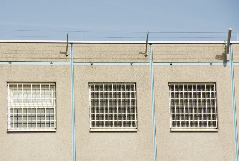 Prison windows stock image. Image of remand, facility - 90517695
