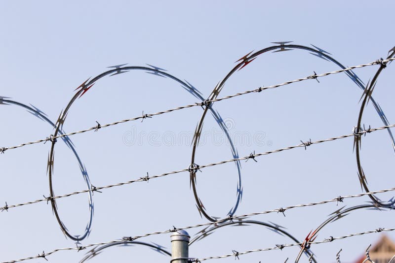 Prison wire stock image. Image of penitentiary, security - 6046433