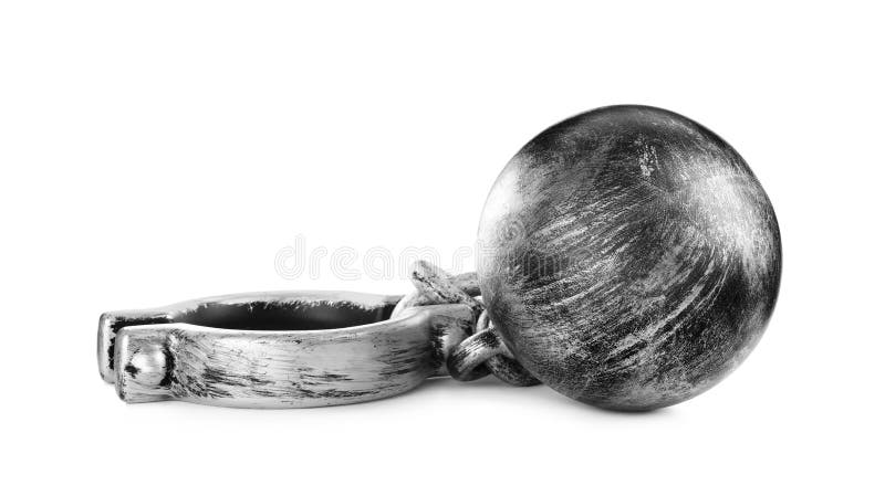 Prisoner Ball with Chain on White Background Stock Image - Image of ... Prisoner Ball with Chain on White Background Stock Image - Image of ...