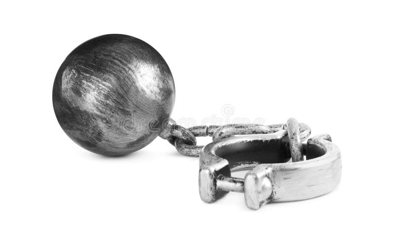 Prisoner Ball with Chain on White Background Stock Image - Image of ... Prisoner Ball with Chain on White Background Stock Image - Image of ...