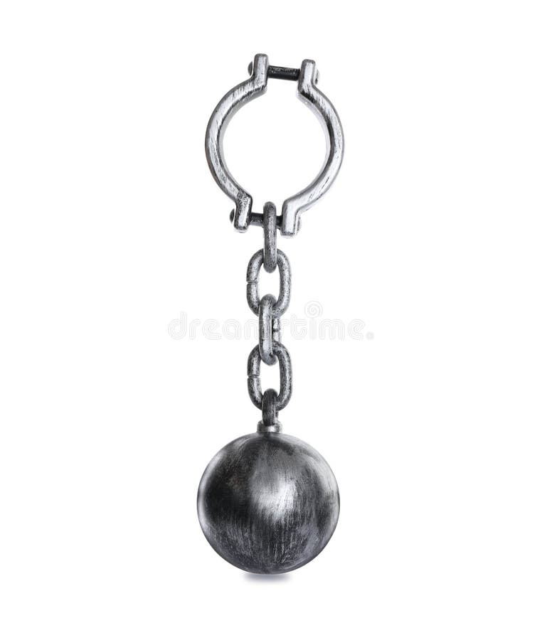 Prisoner Ball with Chain on White Background Stock Image - Image of ... Prisoner Ball with Chain on White Background Stock Image - Image of ...
