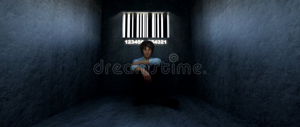 Prisoner bar code stock illustration. Illustration of prison - 224521712