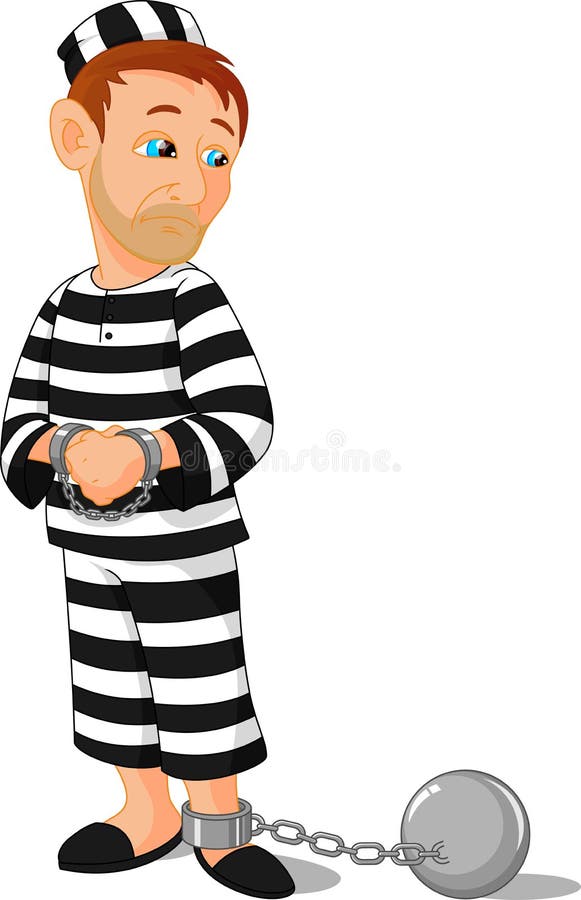 Prisoner cartoon stock vector. Illustration of crime - 74365627
