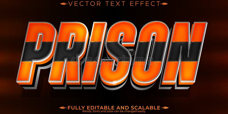 Prisoner Editable Text Effect, Editable Jail and Convict Text Style ...
