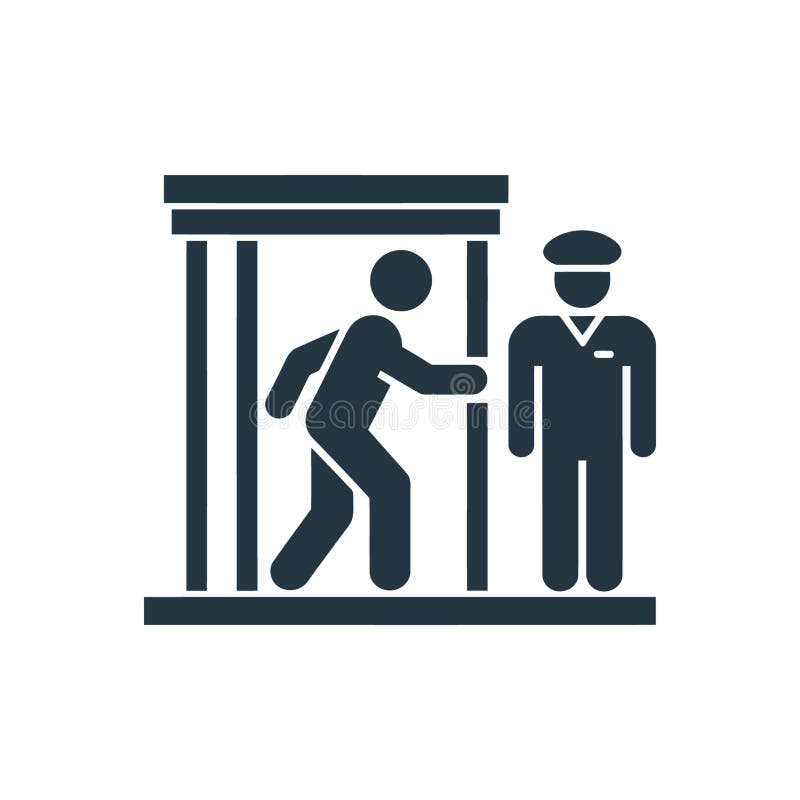 Prisoner Escaping Guard Icon Stock Vector - Illustration of prisoner ...