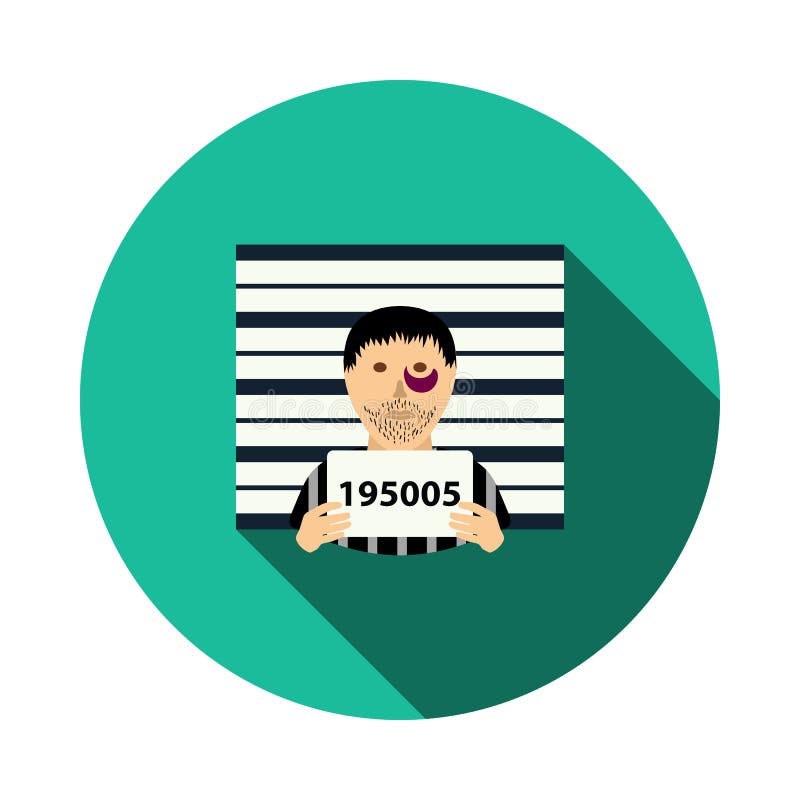 Prisoner in Front of Wall with Scale Icon Stock Vector - Illustration ...