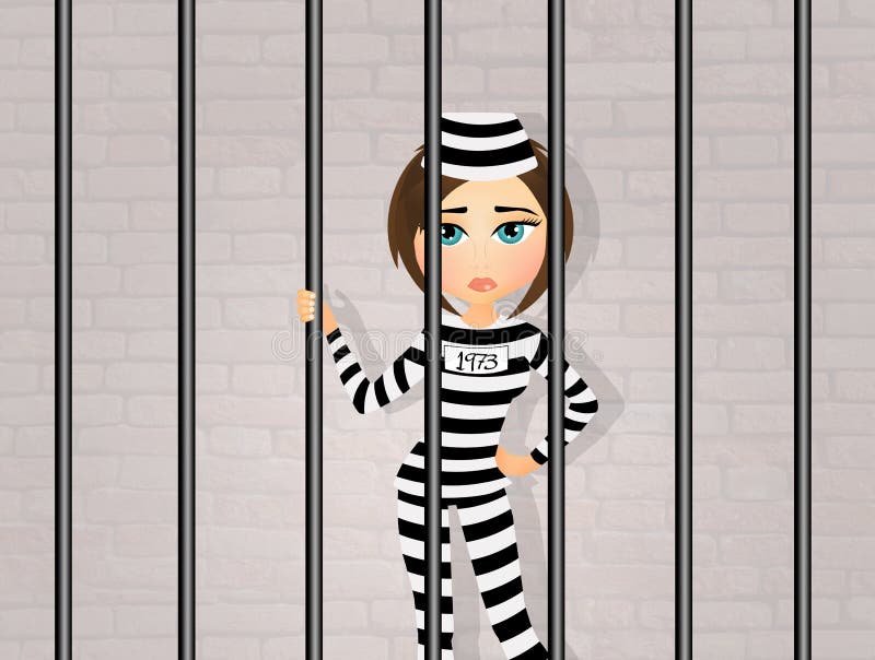 Prisoner girl stock illustration. Illustration of prison - 81605672