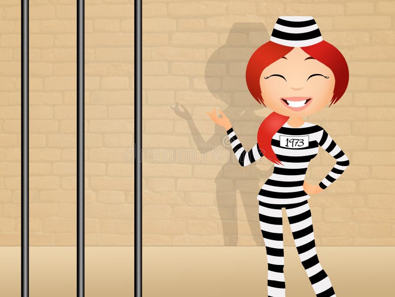 Funny Prisoner Caricature Face Vector Stock Illustration - Illustration ...