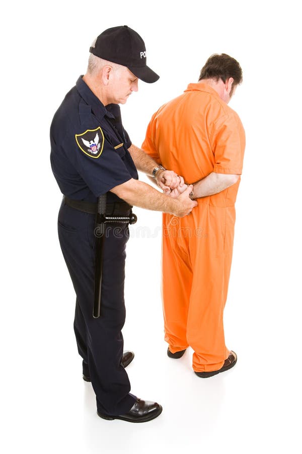 Prisoner and Police Officer Stock Image - Image of security, aged: 7544945