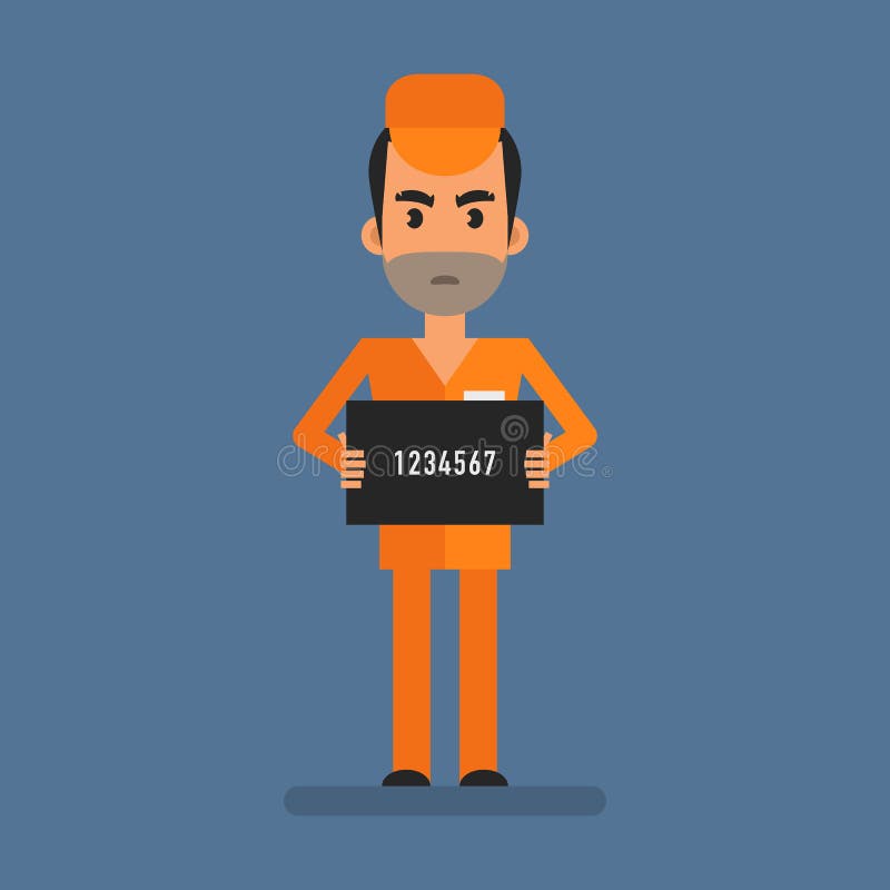 Prisoner Holding Sign that Says Released Stock Vector - Illustration of ...