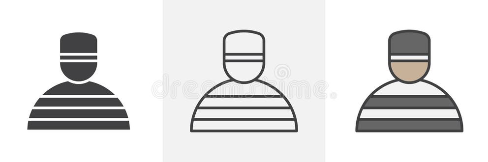Prisoner icon vector stock vector. Illustration of person - 348469306