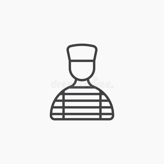 Prisoner icon vector stock vector. Illustration of lawyer - 348312576