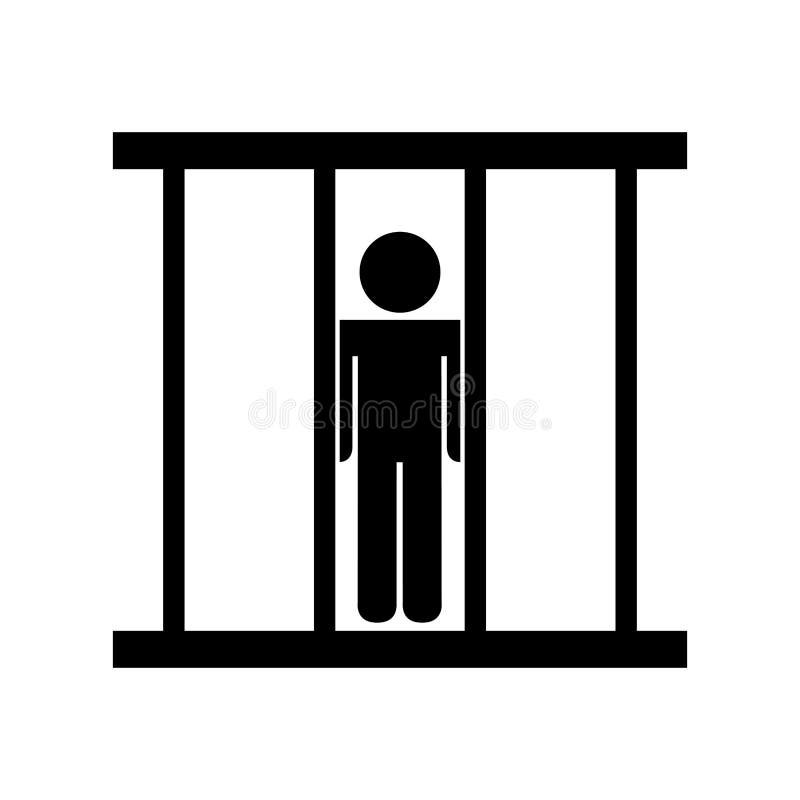 Prisoner In Jail Isolated Icon Design Stock Illustration - Illustration ...