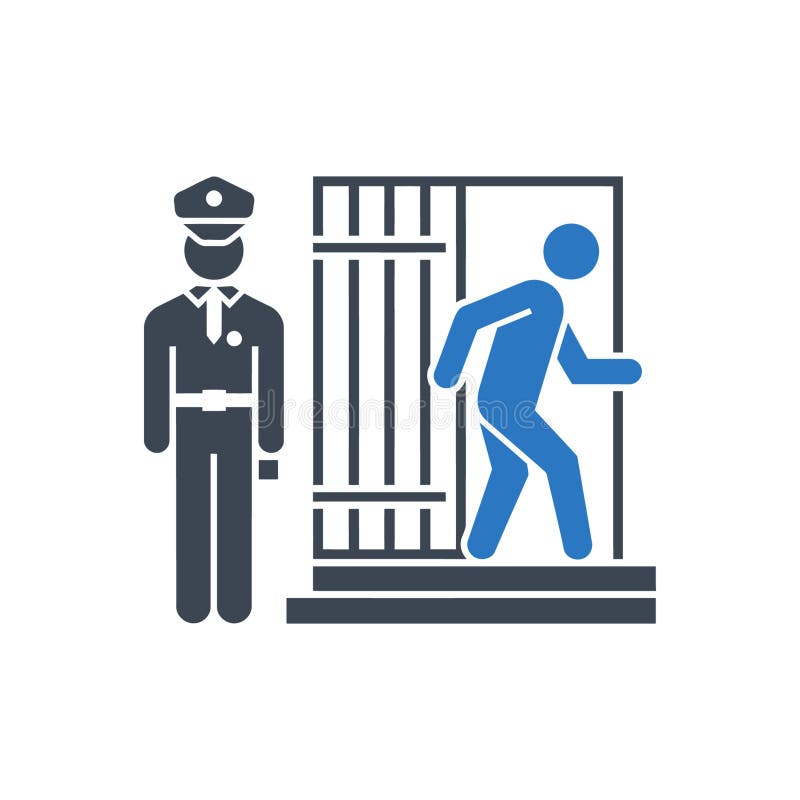 Prisoner Release Icon stock illustration. Illustration of sign - 350117156