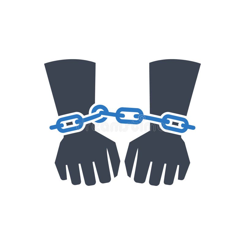 Prisoner Shackles Icon stock vector. Illustration of handcuffs - 384696647