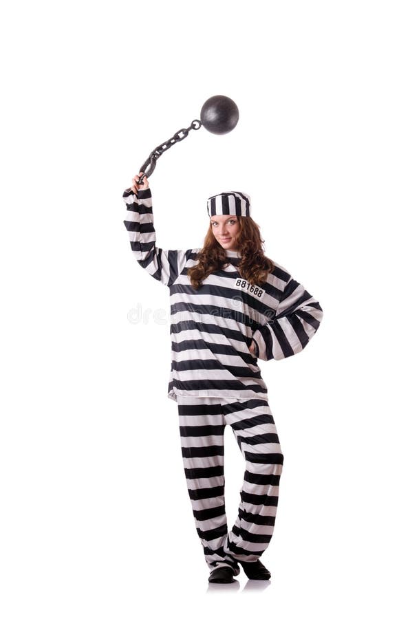 Prisoner in Striped Uniform Stock Photo - Image of detention ...