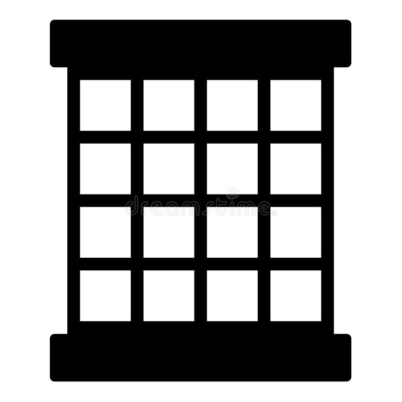 Prisoner Window Grid Grate Prison Jail Concept Icon in Circle Round ...
