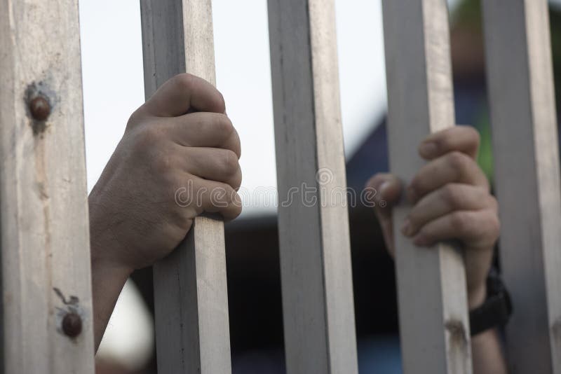 Prisoner at the Window of a Prison Cell Stock Photo - Image of captive ...