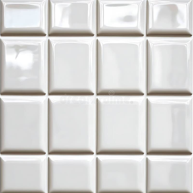 A Pristine Array of Glossy, White, Square Tiles Arranged in a Clean and ...
