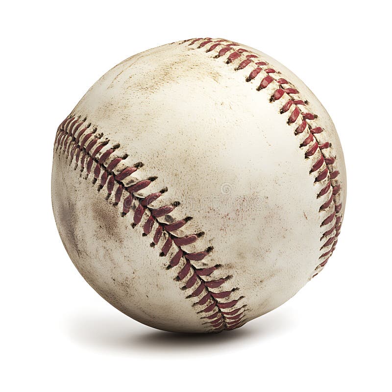 Pristine Baseball Isolated on White Background with Detailed Texture ...