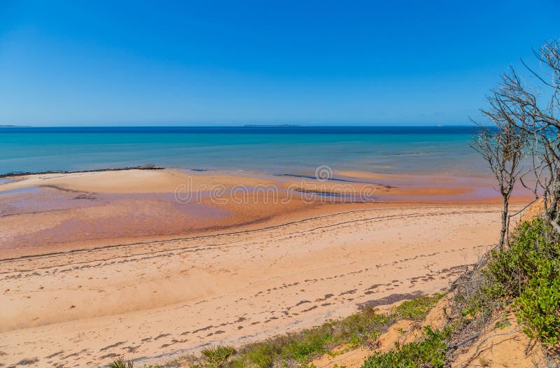 Pristine Beach in Inhaca Island Stock Photo - Image of ocean, yellow ...
