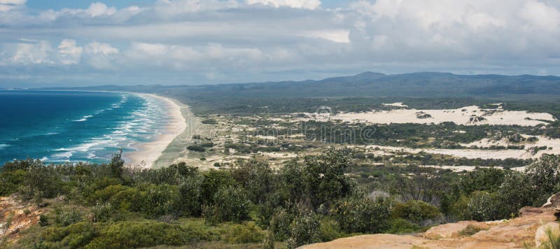 Pristine Beach on Moreton Island. Stock Image - Image of water ...