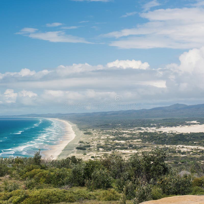 Pristine Beach on Moreton Island. Stock Image - Image of sand, moreton ...
