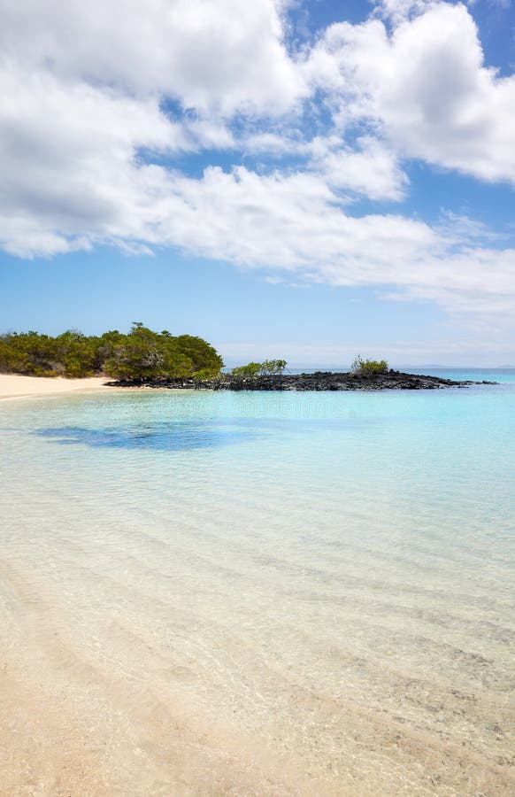 Pristine Beach on an Uninhabited Island, Galapagos Islands, Ecuador ...