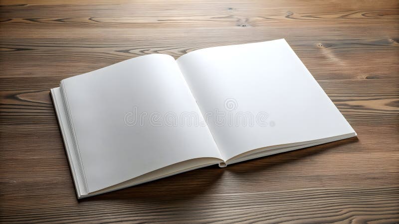 An Open Blank Book for Mockup Contents Stock Illustration ...