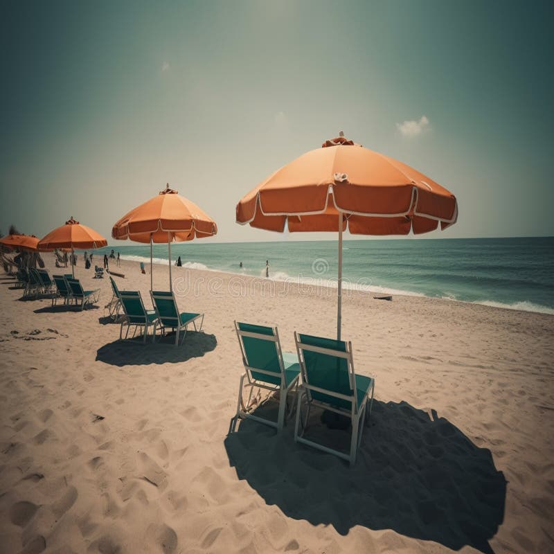 Pristine Coastal Getaway in Sunlight Stock Illustration - Illustration ...