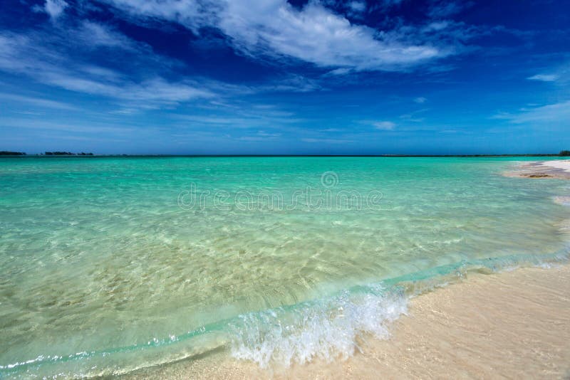 Pristine Cuban Beach in Cayo Coco Stock Image - Image of sand, clear ...