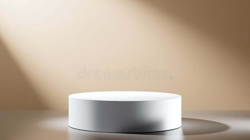 A Pristine, Cylindrical Platform, Bathed in Soft, Natural Light Stock ...