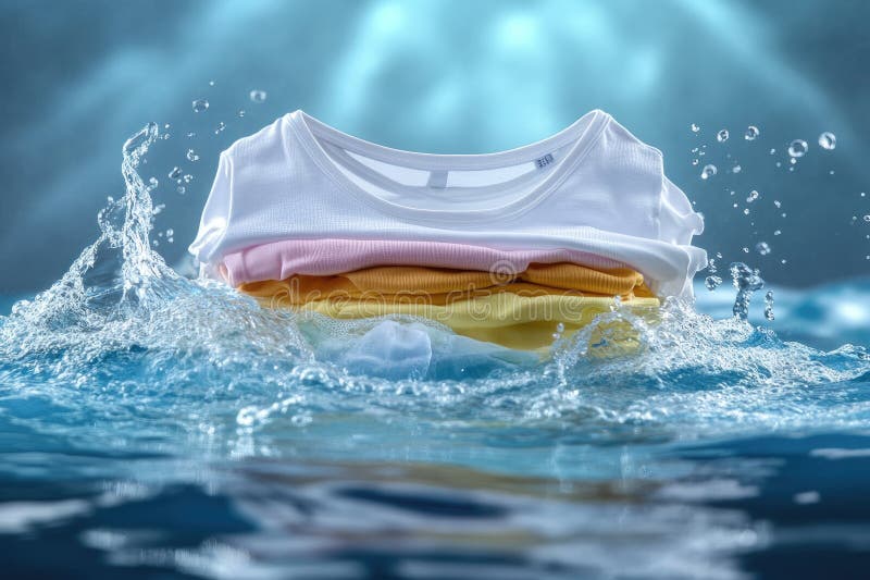 Pristine Display: Clothes Floating Gracefully in Clear Water ...