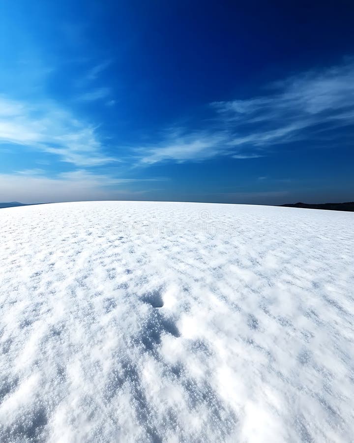 Vast, Snow-covered Landscape Under a Brilliant Blue Sky. Stock ...