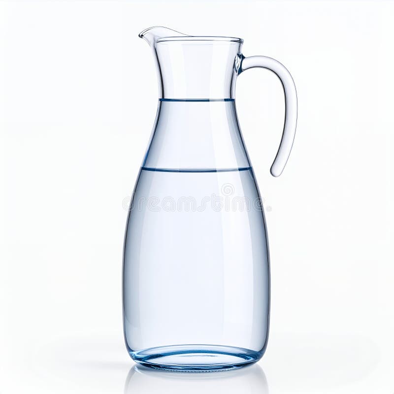 Refreshing Clear Water within a Delicate Glass Pitcher, Purity Captured ...