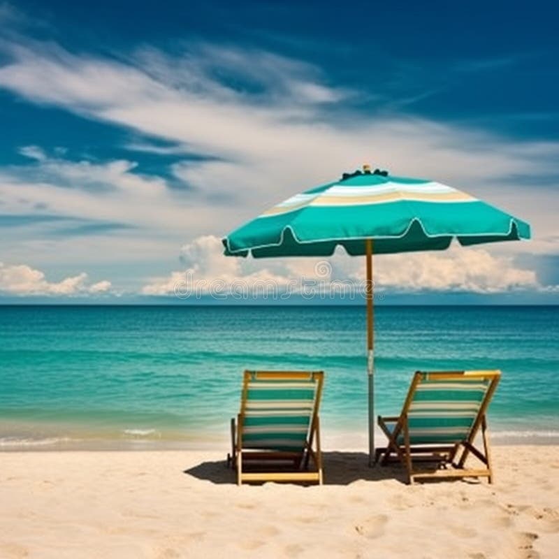 Pristine Haven with Azure Ocean Stock Illustration - Illustration of design, ocean: 286717407