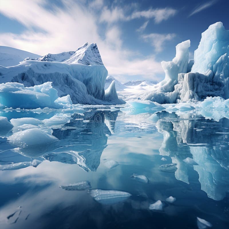 Pristine Ice: a Glimpse into a World Beyond Imagination Stock Image - Image of serene ...
