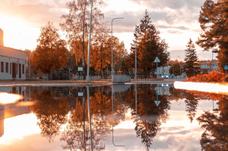 Pristine Lake in Rukla, Lithuania, with a Reflection of Trees and Sky ...