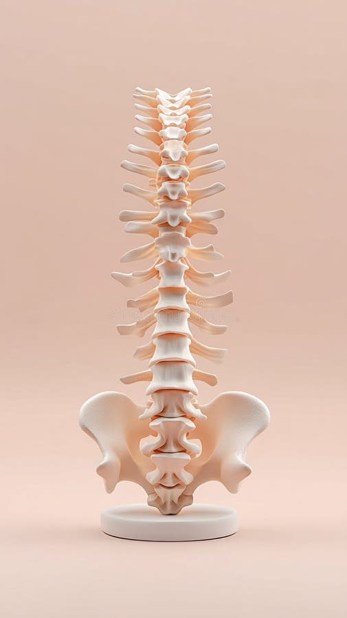 A Pristine Model of the Human Spine, Detailing Its Intricate Structure and Skeletal Components ...