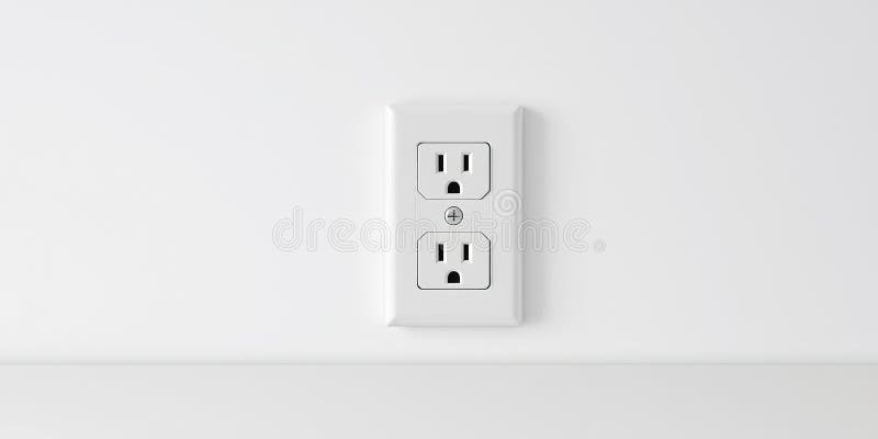 Pristine Neutral Electrical Outlet Background a Versatile Mockup ...