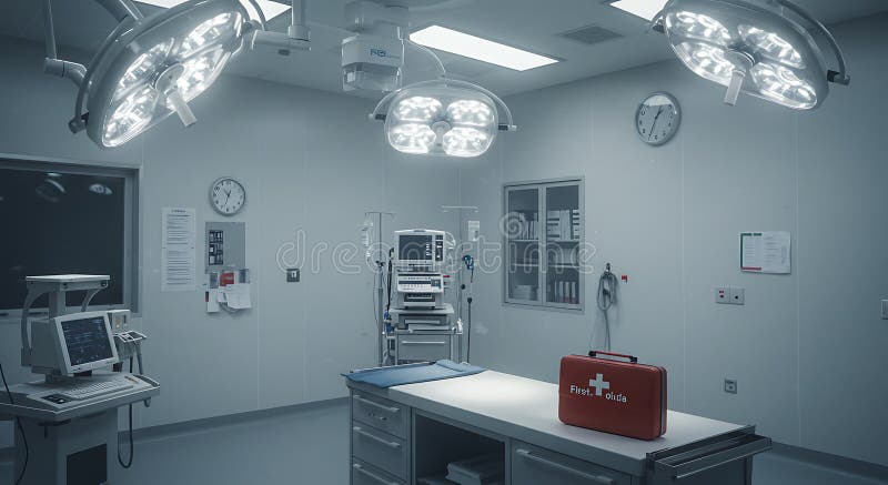 Sterile Operating Room Ready for Surgery Stock Illustration ...