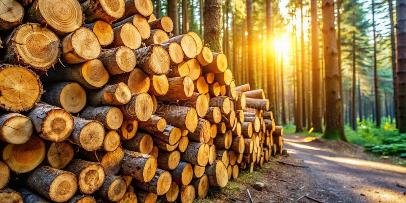 A Pristine Pile of Spruce Logs Capturing the Minimalist Beauty of ...