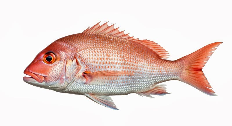 Pristine Red Snapper Fish Isolated on a Pure White Background Ready for ...